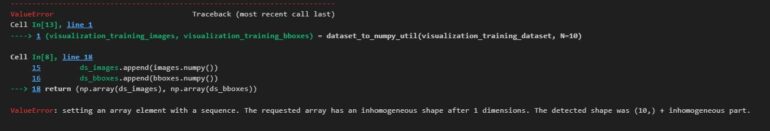 Setting An Array Element With A Sequence Requested Array Has An Inhomogeneous Shape After 1 ...